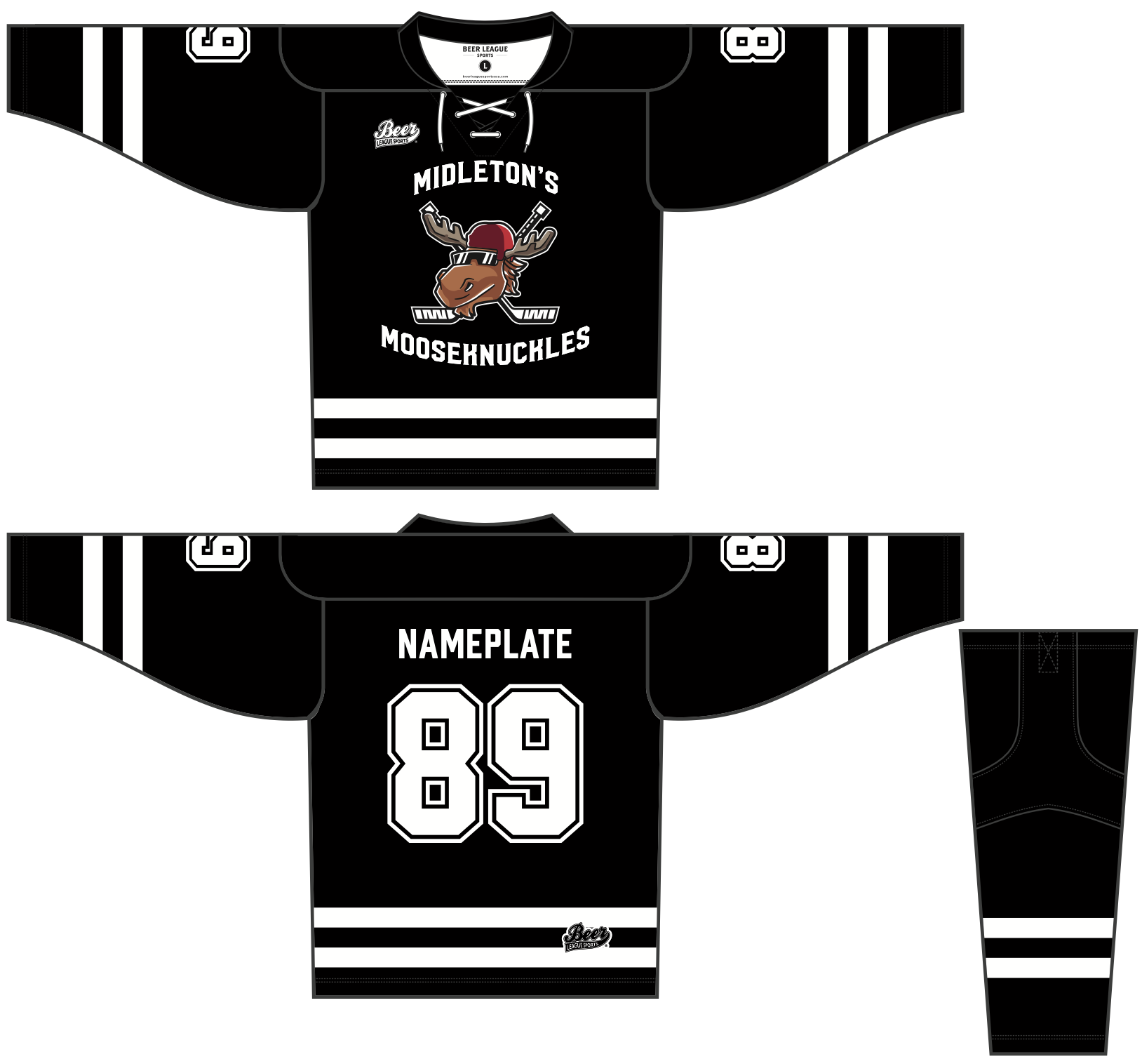 Middleton Mooseknuckles- Custom Jerseys - Beer League Sports