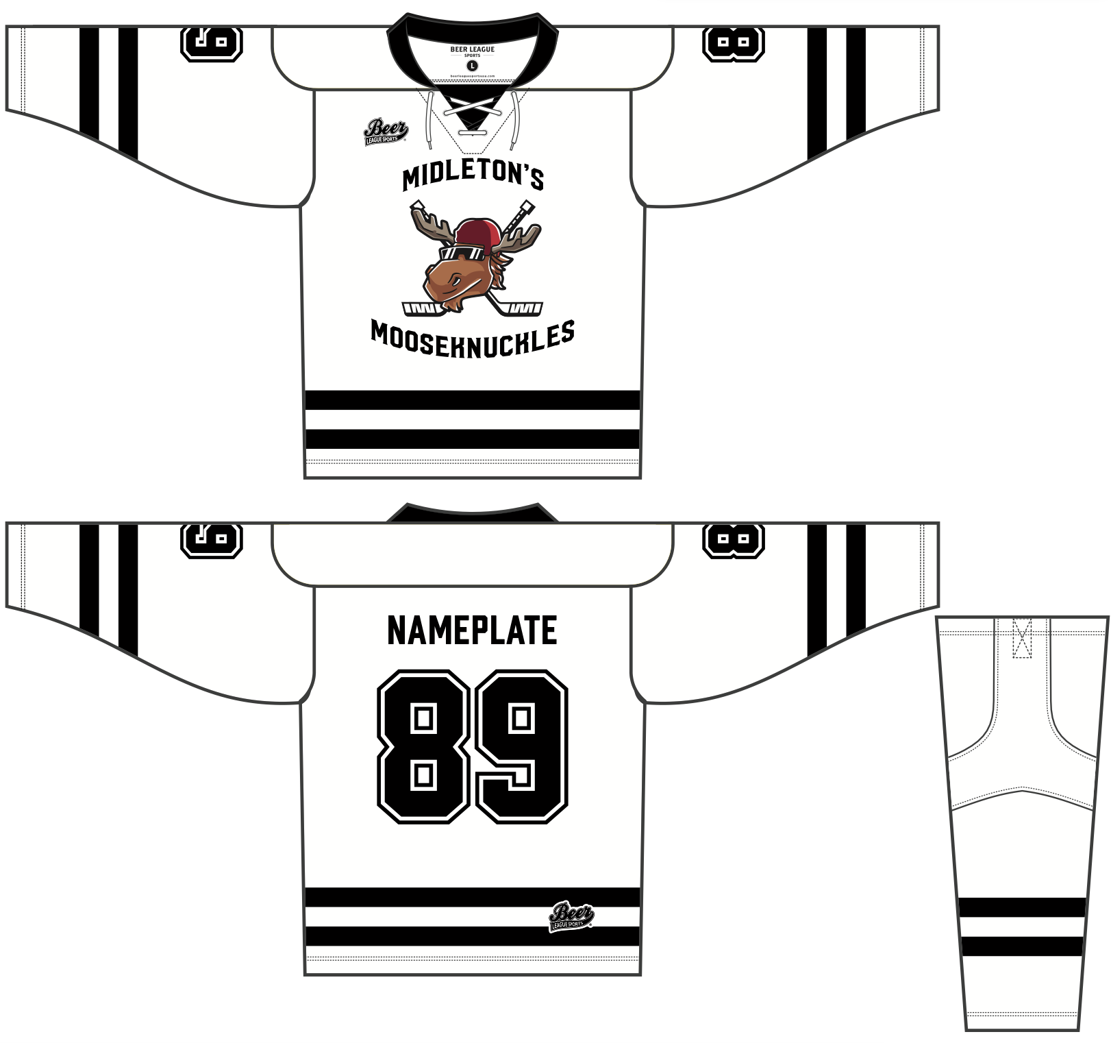 Middleton Mooseknuckles- Custom Jerseys - Beer League Sports