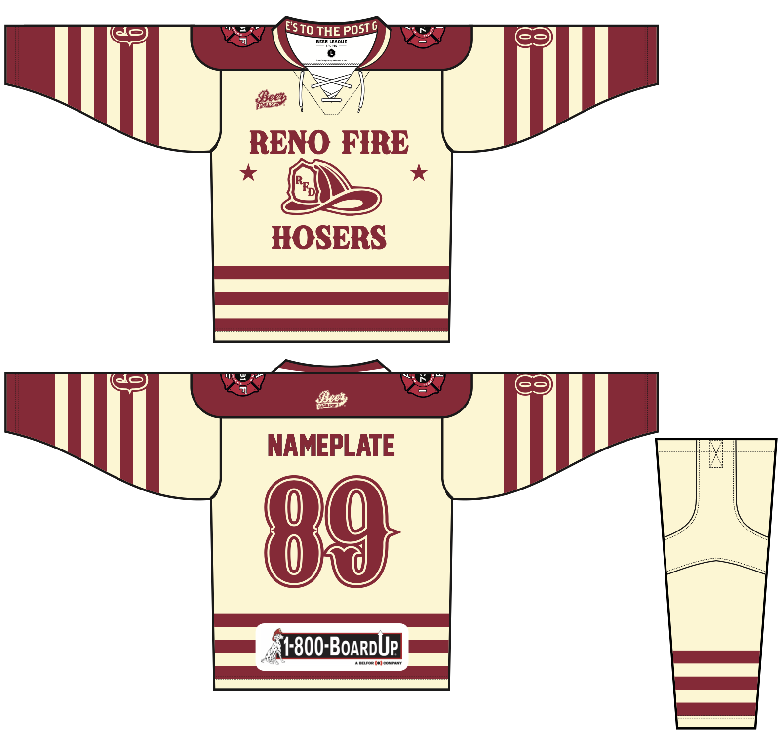Reno Fire Hosers - Laced Collar Custom Jerseys - Beer League Sports